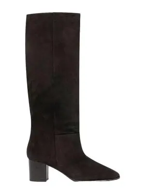 BILLI BI Suede Block-heel Knee-high Boots - Brown