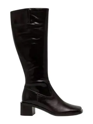 BILLI BI B1292 Square-toe Knee-high Boots - Brown