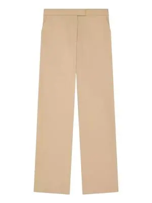 LARDINI Gabardine Straight-leg Trousers - Neutrals