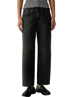LEVI'S Faded-effect Straight-leg Jeans Black