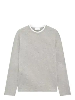 LARDINI Long-sleeve Cotton T-shirt - Grey