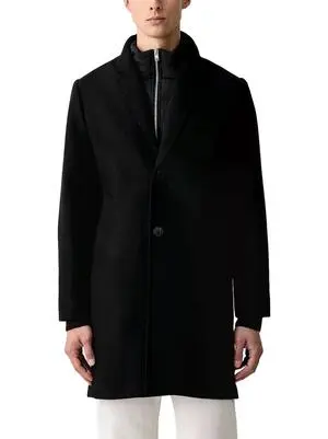 LINDBERGH Layered-design Single-breasted Coat - Black