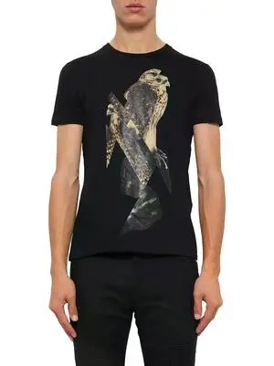 Neil Barrett Falcon-print T-shirt - Black