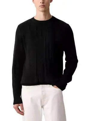 LINDBERGH Ribbed-knit Crew-neck Sweater - Black