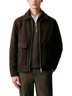 LINDBERGH Zip-up Flap-pocket Jacket - Brown