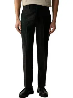 LINDBERGH Pressed-crease Straight-leg Trousers - Black