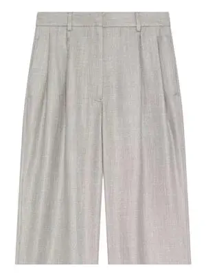 LARDINI Pleated Straight-leg Trousers - Grey