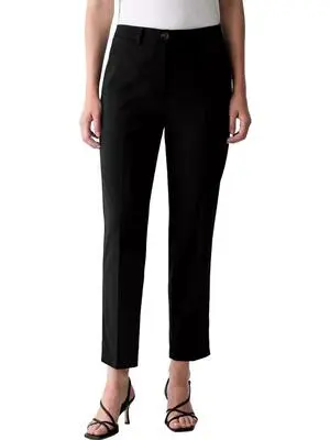 Marc O'polo Malin Pressed-crease Tailored Trousers - Black