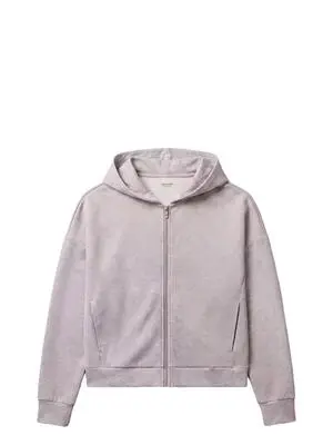 Calvin Klein Logo-embroidered Zip-up Hoodie - Grey