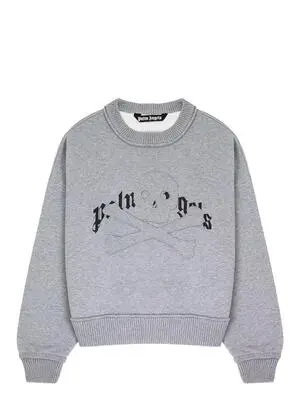 Palm Angels Patchwork Logo-print Sweater - Grey