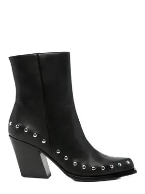 VIC MATIE Tronc Xavier Stud-embellished Leather Ankle Boots