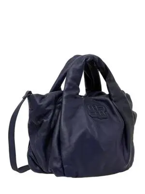 Munthe Lix Logo-patch Calf Leather Tote Bag Blue