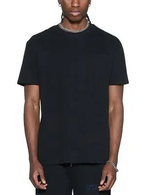 Ksubi Luxe Biggie Cotton Ringer Crewneck T-shirt - Black