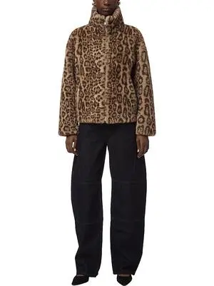 Apparis Brooks Leopard Faux Fur Coat - Light Leopard