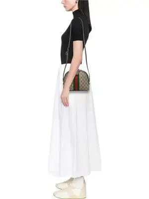 Gucci 2000-2015 Small Gg Supreme Web Ophidia Dome Crossbody Bag - Neutrals