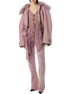 BLUMARINE Lace-trim Ruffled Blouse