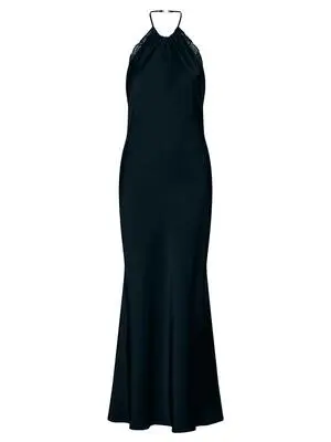 MARELLA Satin Halter-neck Maxi Dress