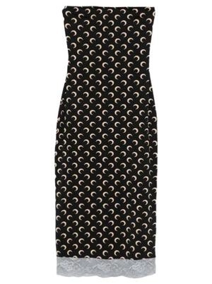MARINE SERRE Moon-print Midi Dress - Black