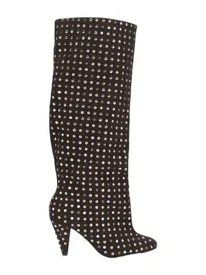 Kurt Geiger Lambeth Studded Slouchy Leather Knee High Boot - Open Brown