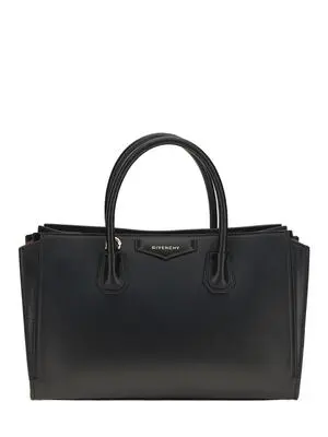 Givenchy Small Antigona Catchall Glossy Grained Leather Handbag - Black