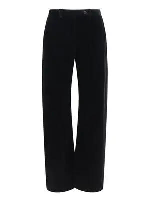 Khaite Hunter Velvet Pants - Black