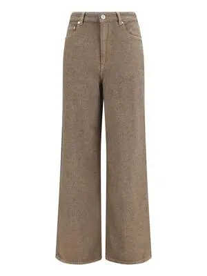 GANNI Lari Neppy Denim Jeans - Brown