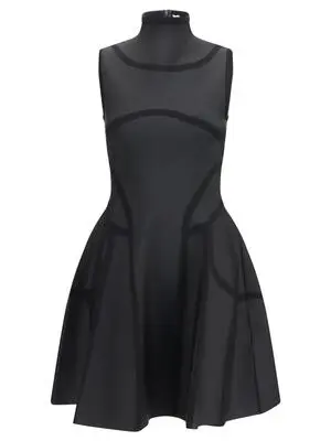 Alexander McQueen Anatomy-line Mini Dress - Black