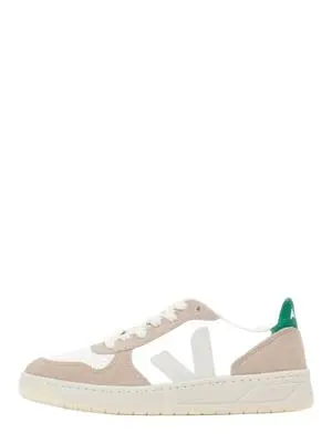 VEJA V-10 Chromfree Low-top Sneakers 'white Beige Green - White/beige/green