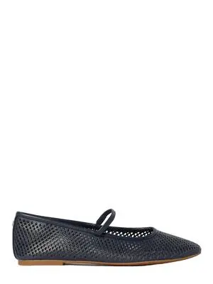 Ralph Lauren Jayna Perforated Leather Ballerinas - Blue