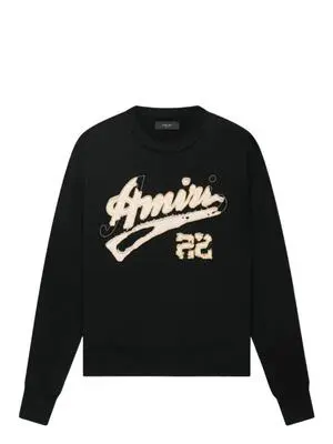Amiri Logo Round Neck Sweater - Black