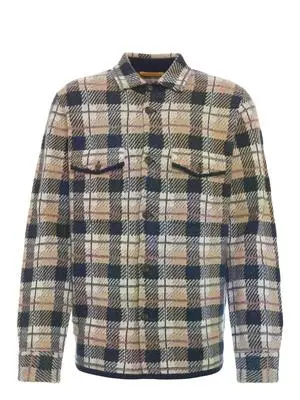 Guest In Residence Check-pattern Cashmere Shirt Neutrals