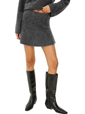 Rails Gayle Wool & Cashmere Miniskirt - Charcoal