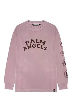 Palm Angels Logo-print Long-sleeve Sweater - Pink