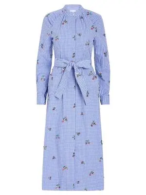 MARKARIAN Gazania Sequin Embroidered Shirt Dress