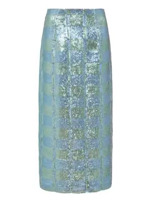 MARKARIAN Lucida Gingham Sequin Skirt