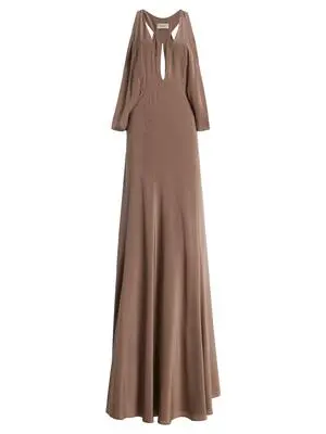 TEMILY Madame Gres Silk Gown - Grey
