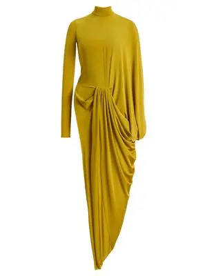 Burc Akyol Vestale Jersey Maxi Dress - Yellow