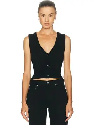 Eterne Leroy Cashmere Vest - Black