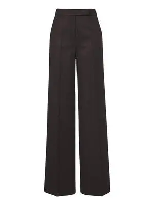 Max Mara Pleated Camel Hair Wide-leg Pants - Brown