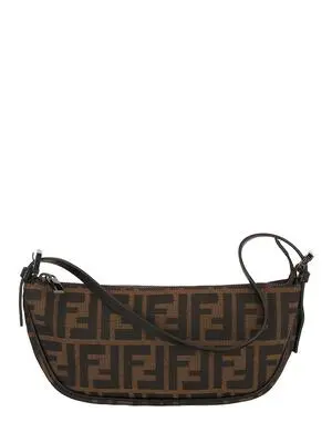 Fendi Zucca Pochette Shoulder Bag - Brown