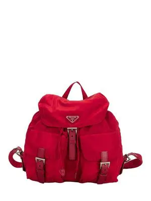 Prada Tessuto Backpack - Red