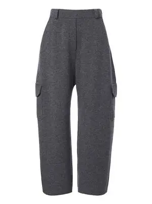 LISA YANG Azaria Cashmere Barrel-leg Pants - Grey