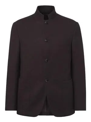 Agnona Wool And Cashmere Jacket - Brown