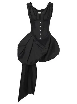 Staud Fabianne Silk Corset Dress - Black