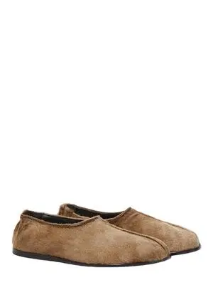 LEMAIRE Calf Hair Slip-on Shoes - Beige