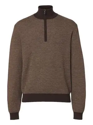 Frescobol Carioca Heitor Quarter Zip Sweater - Brown