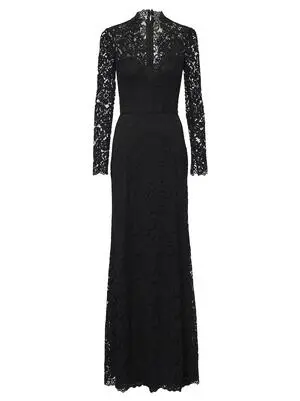 Monique Lhuillier Lace Cotton-blend Bustier Gown - Black