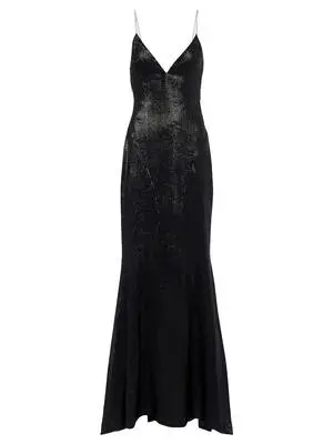 TOM FORD Embellished Silk-blend Gown - Black