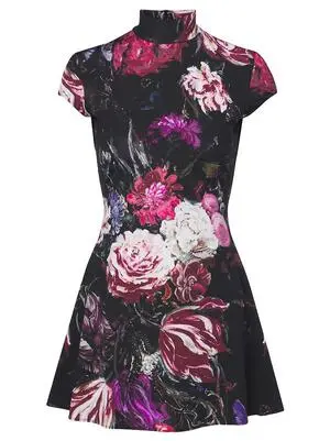Roberto Cavalli Floral Minidress - Multicoloured