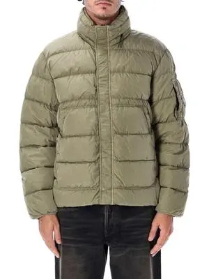 C.P. COMPANY Short Quilted Polyamide Puffer Jacket With High Neck
